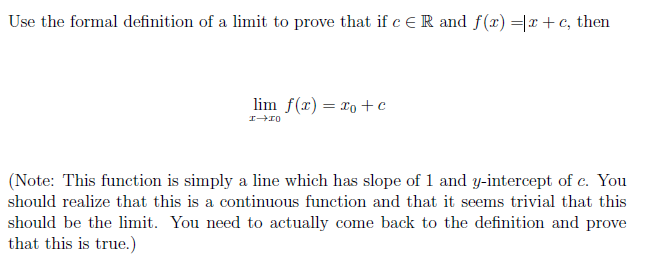 Solved Use the formal definition of a limit to prove that if | Chegg.com