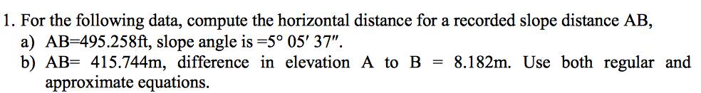 For the following data, compute the horizontal | Chegg.com