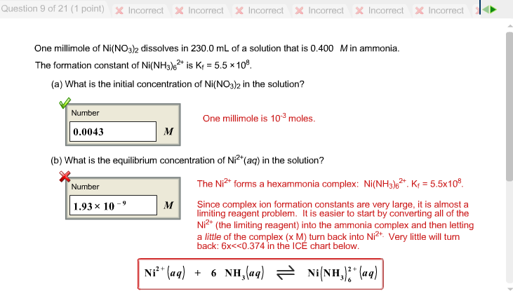Solved One millimole of Ni(NO3)2 dissolves in 230.0mL of a | Chegg.com