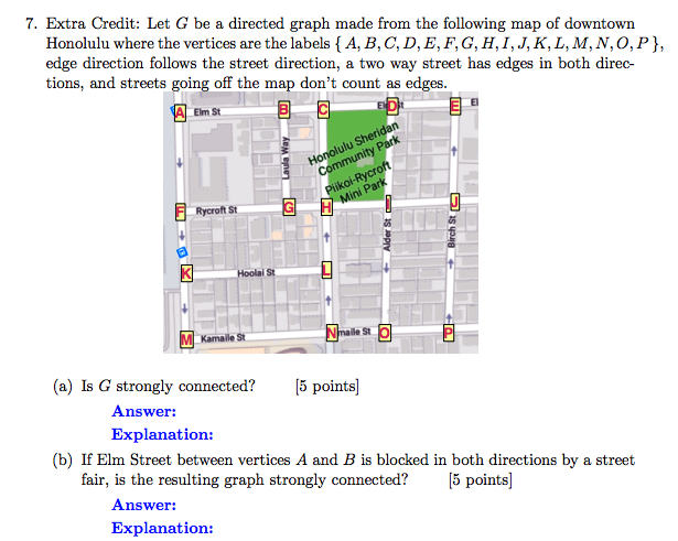 Solved 7. Extra Credit: Let G be a directed graph made from | Chegg.com