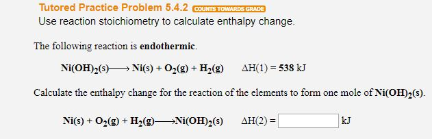 Solved Tutored Practice Problem 5.4.2 c Use reaction | Chegg.com