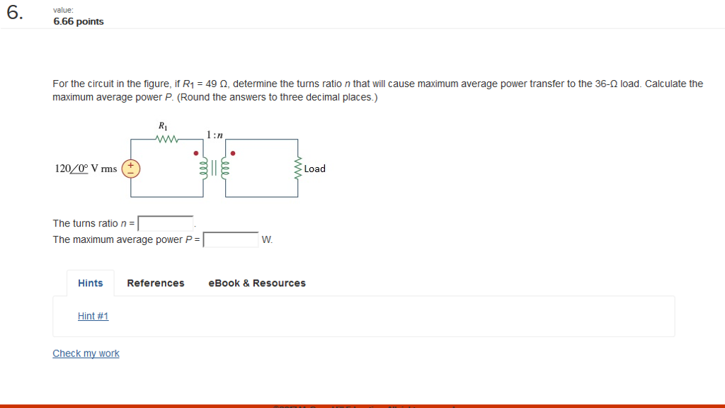 Solved 6 value: 6.66 points For the circuit in the figure if | Chegg.com