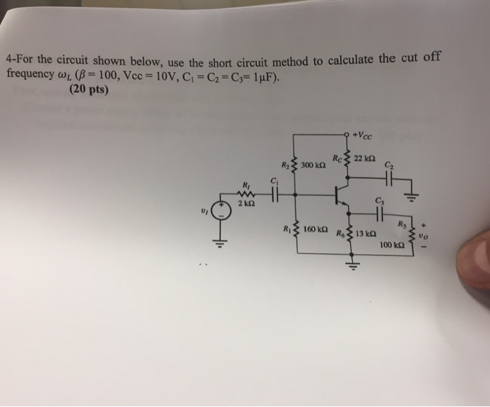Solved For the circuit shown below, use the short circuit | Chegg.com