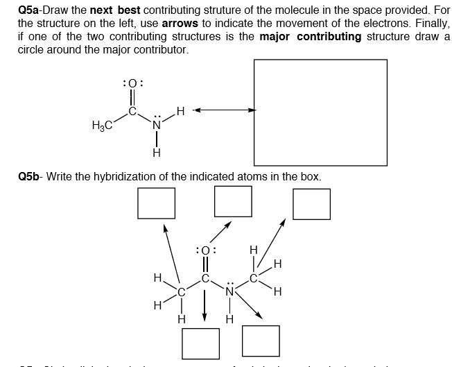 Solved Q5a-Draw the next best contributing struture of the | Chegg.com