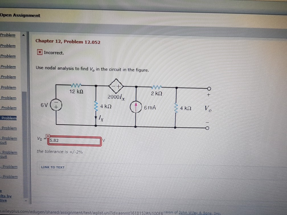 Solved Open Assignment blem Chapter 12, Problem 12.052 | Chegg.com