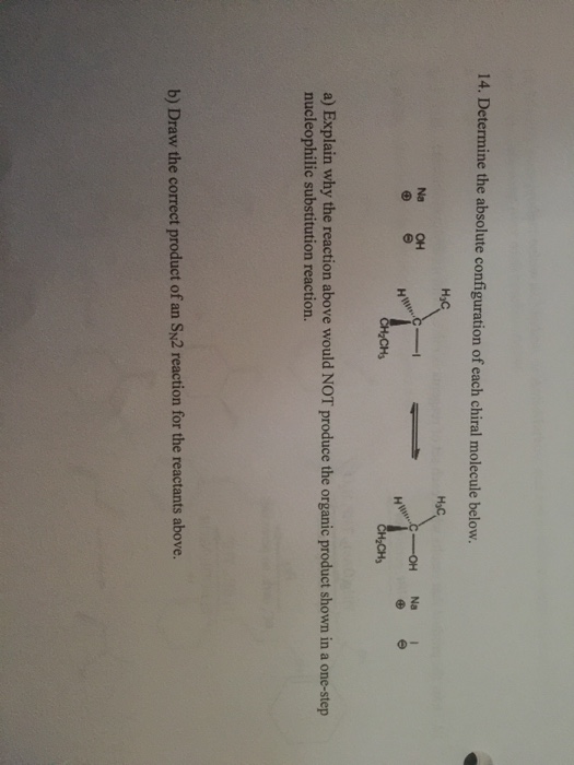 Solved Determine the absolute configuration of each chiral | Chegg.com