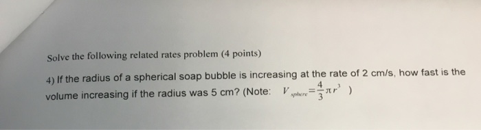Solved Solve the following related rates problem If the | Chegg.com