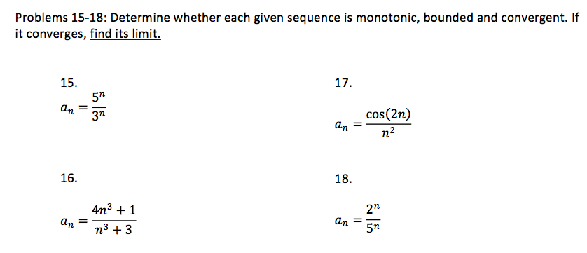 Solved Determine whether each given sequence is monotonic, | Chegg.com