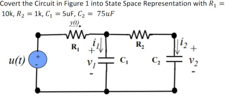 Solved Covert the Circuit in Figure 1 into State Space | Chegg.com