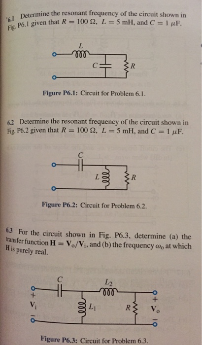 Solved Determine the resonant frequency of the circuit shown | Chegg.com