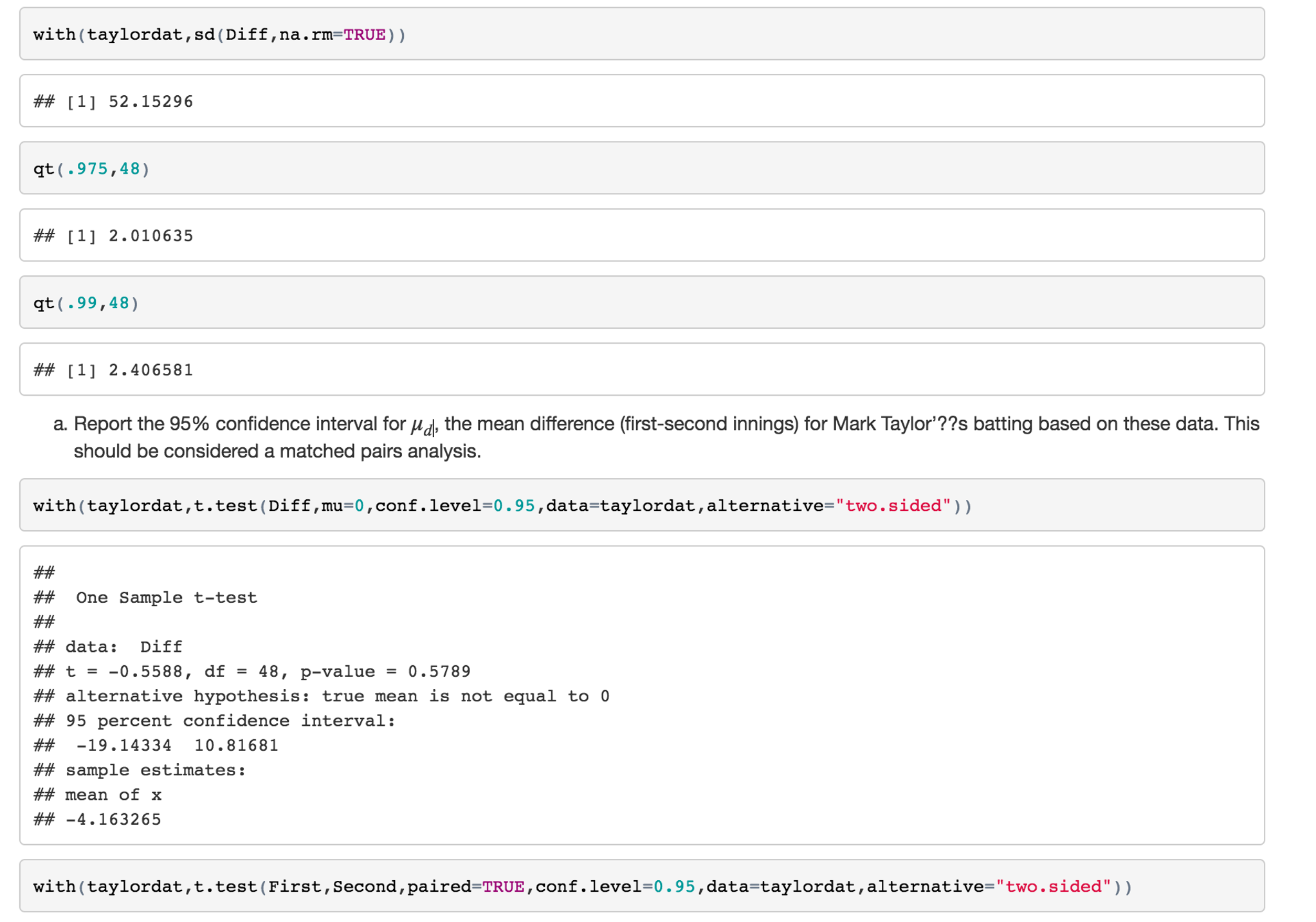 Solved Mark Taylor was Captain of the Australian test | Chegg.com