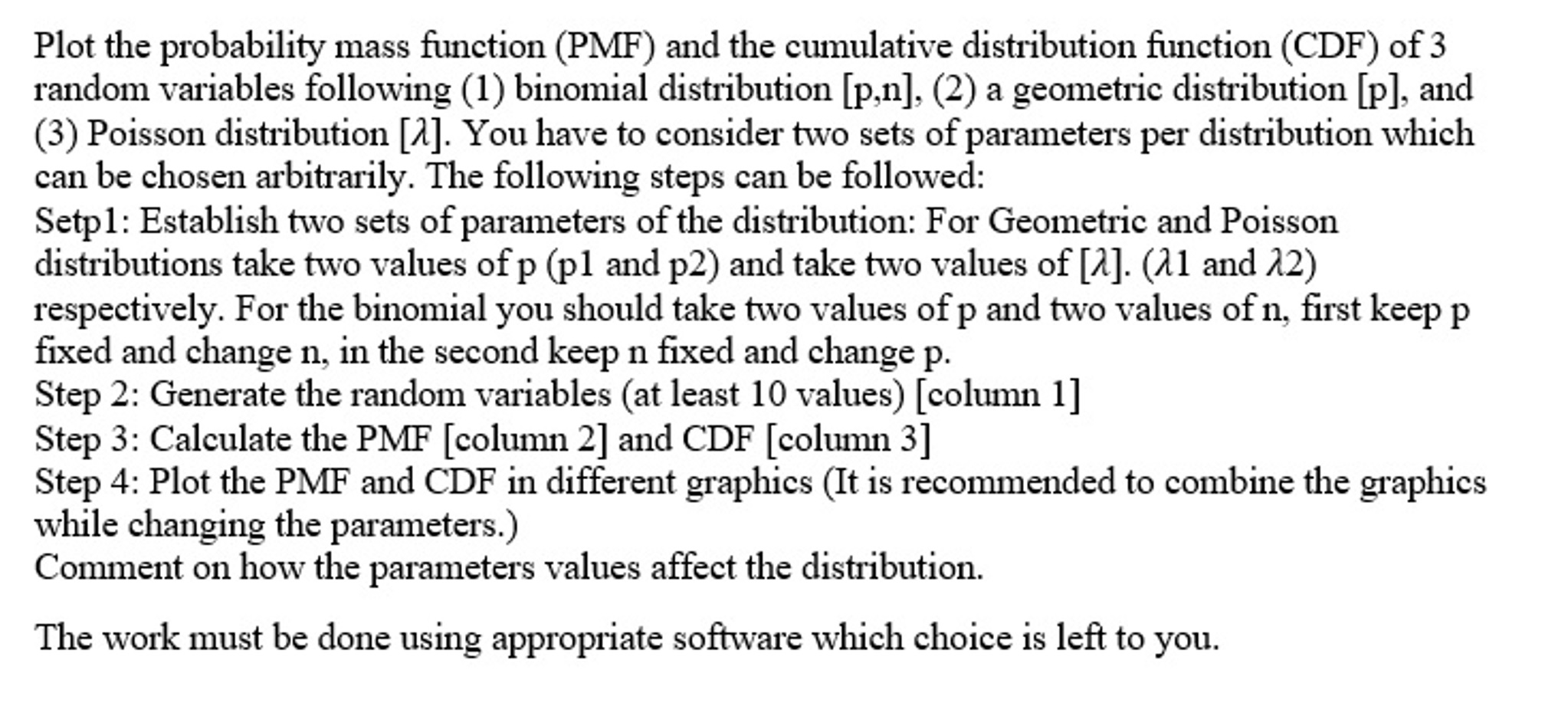 Plot the probability mass function (PMF) and the | Chegg.com