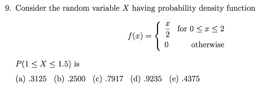 Solved Consider the random variable X having probability | Chegg.com