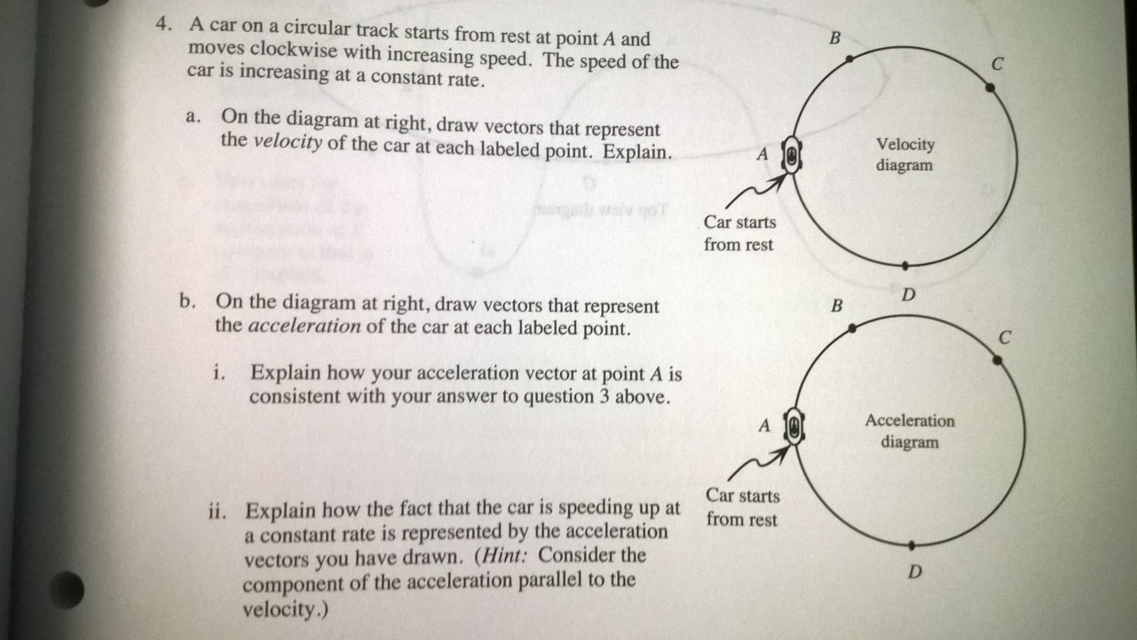 Solved 3. An object starts from rest at point F and speeds | Chegg.com
