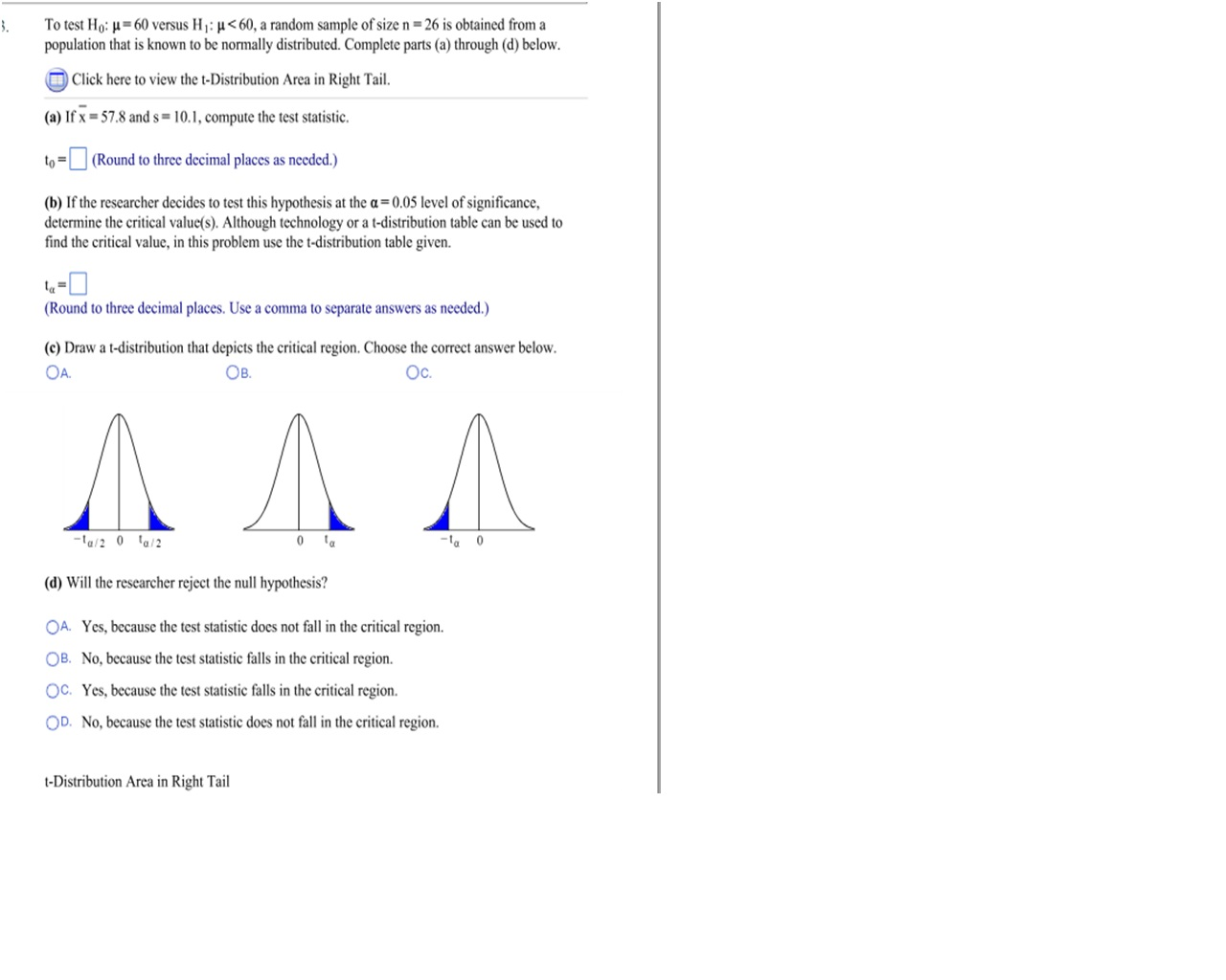 Solved 8. Totes Ho: u 60 versus H1: a random sample of size | Chegg.com