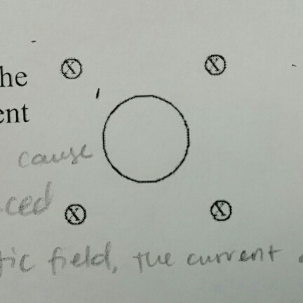 Solved if a magnetic field points into the page and is | Chegg.com
