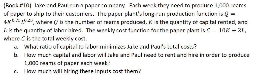 Solved Book 10 Jake And Paul Run A Paper Company Each Chegg solved-book-10-jake-and-paul-run-a-paper-company-each-chegg