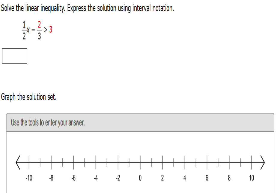 Solved Solve the linear inequality. Express the solution | Chegg.com