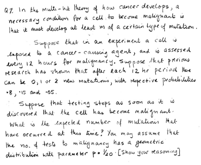 Solved In the multi - hit theory of how cancer develops, a | Chegg.com