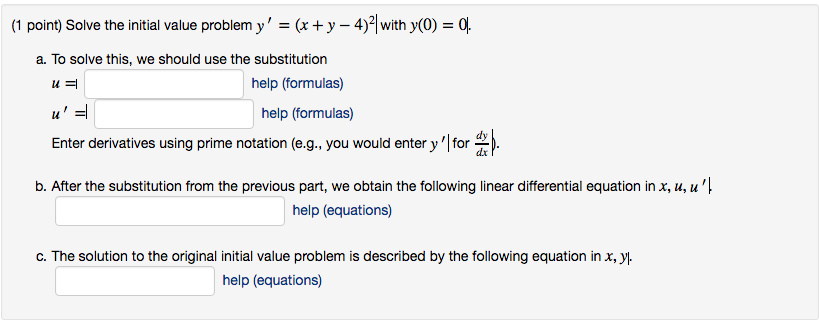 Solved Solve the initial value problem y' = (x + y - 4)^2| | Chegg.com
