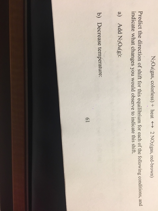 Solved Predict the direction of shift for this equilibrium | Chegg.com