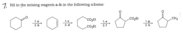 Solved Fill in the missing reagents a-h in the following | Chegg.com