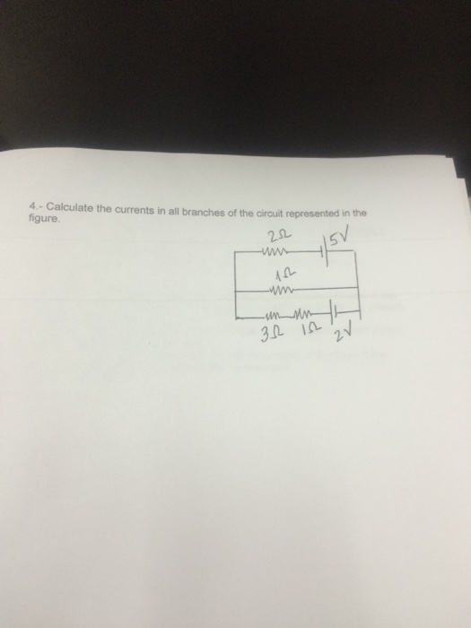 Solved 4.- Calculate the currents in all branches of the | Chegg.com
