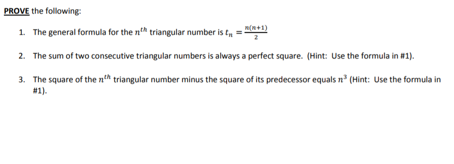 Solved PROVE the following: The general formula for the nth | Chegg.com