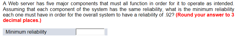 Solved A Web server has five major components that must all | Chegg.com