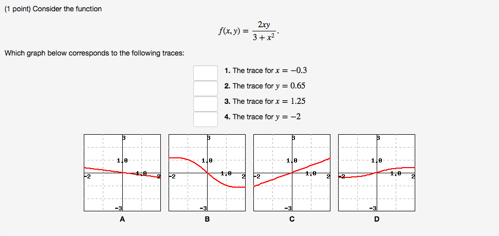 Solved Consider the function f(x, y) = 2xy/3 + x^2. Which | Chegg.com
