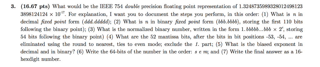Solved What would be the IEEE 754 double precision floating | Chegg.com