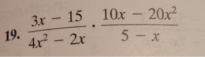 Solved 3x-15/4x^2-2x 10x-20x^2/5-x | Chegg.com