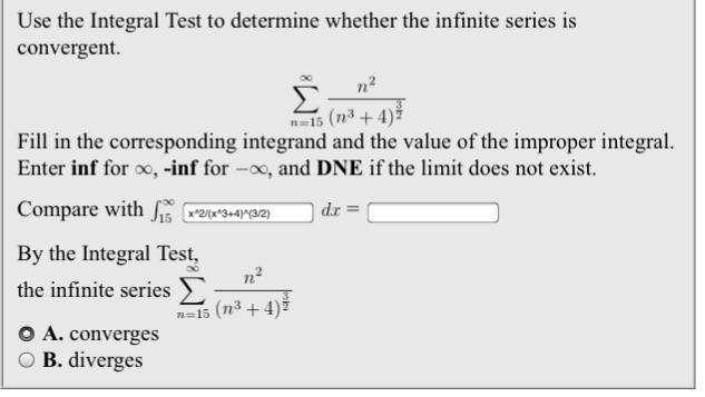 Solved Use the Integral Test to determine whether the | Chegg.com