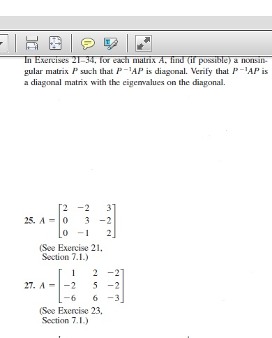 Solved In Exercises 21-34, for each matrix A, find (if | Chegg.com
