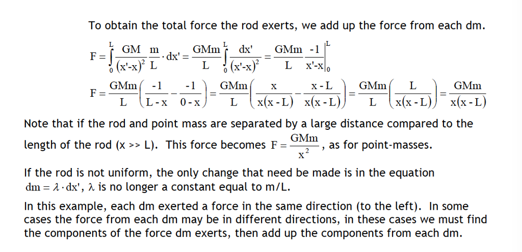 Solved Consider the uniform rod from Example 3. What force | Chegg.com