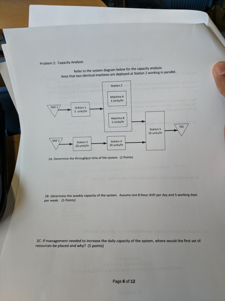 Solved Problem 2: Capacity Analysis Refer to the system | Chegg.com