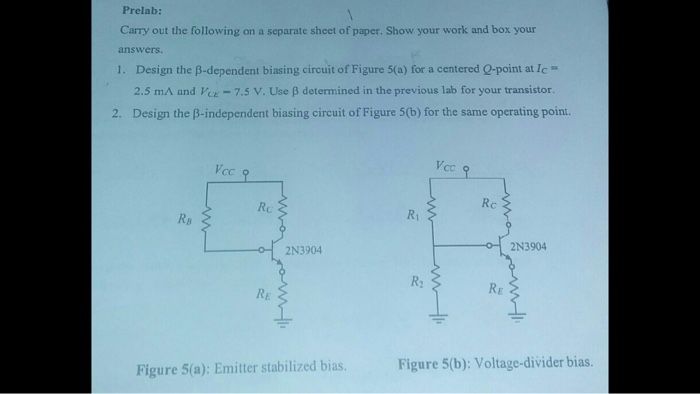 Solved Design the beta-dependent biasing circuit of Figure | Chegg.com