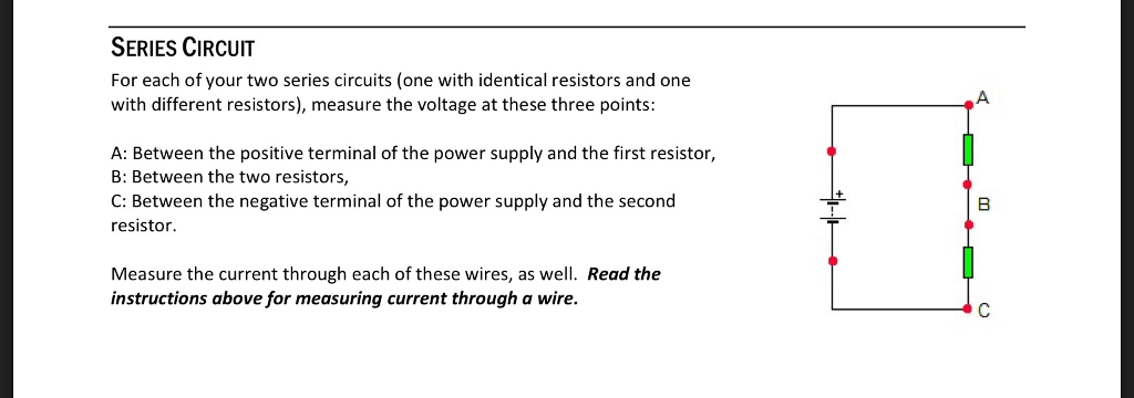 Solved SERIES CIRCUIT For each of your two series circuits | Chegg.com