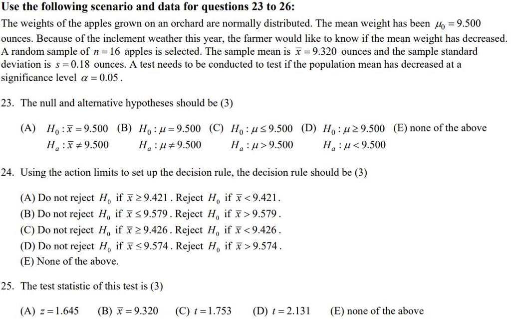 Solved Use the following scenario and data for questions 23 | Chegg.com
