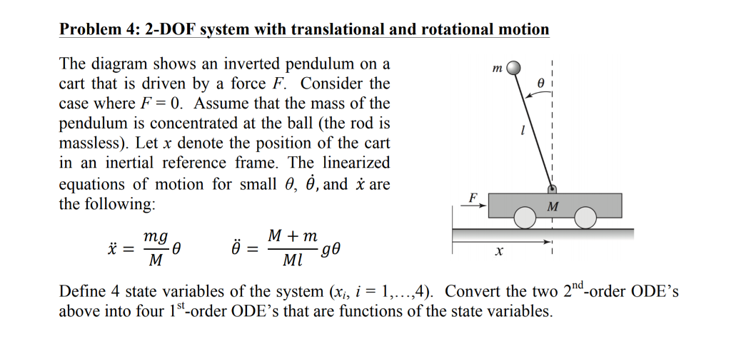 Solved Problem 4: 2-DOF system with translational and | Chegg.com