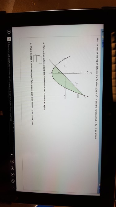 Solved Find the area of the region between the f arction | Chegg.com