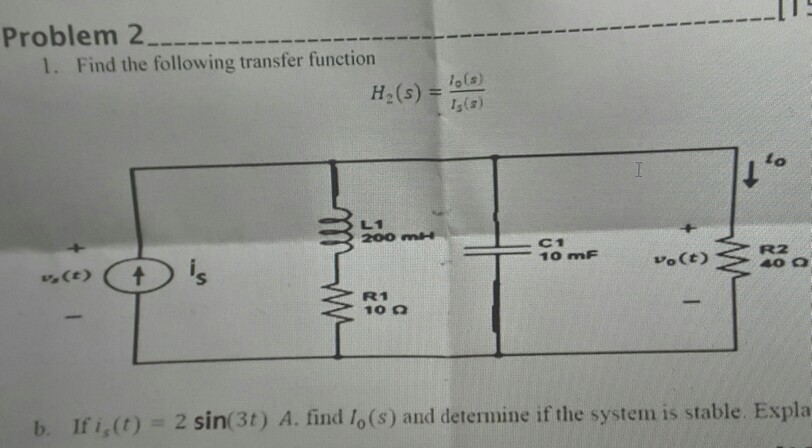 Solved Problem 2 1. Find the following transfer function L1 | Chegg.com