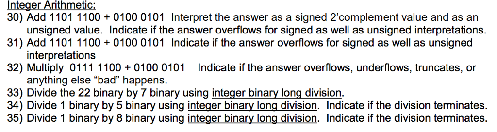 Solved Add 1101 1100 + 0100 0101 Interpret the answer as a | Chegg.com