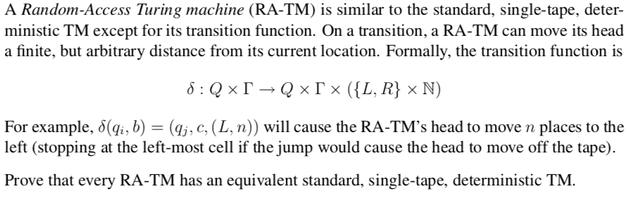 A Random-Access Turing machine (RA-TM) is similar to | Chegg.com