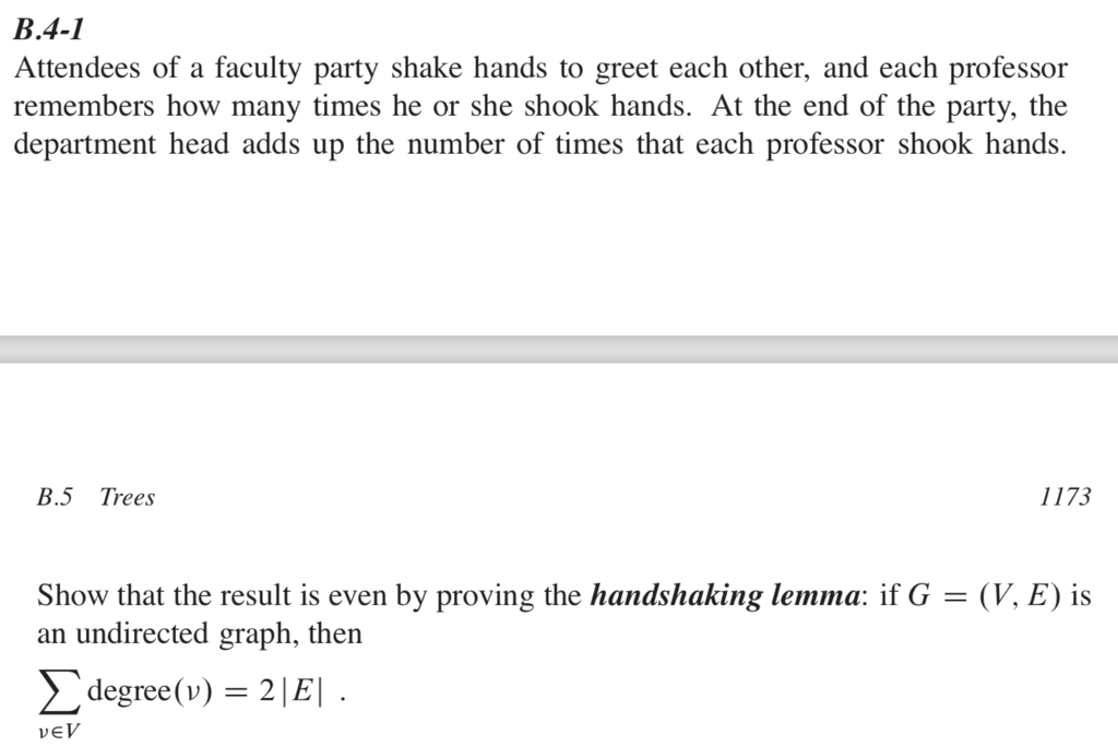 Solved B.4-1 Attendees of a faculty party shake hands to | Chegg.com