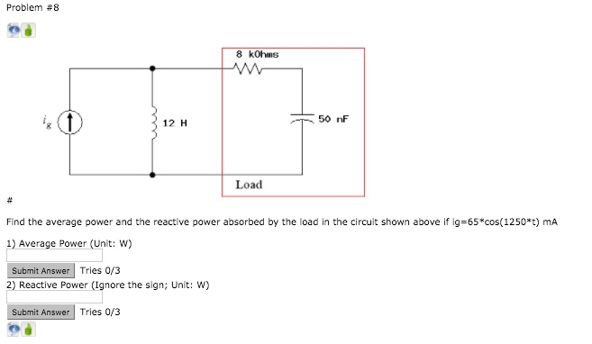 Solved Find the average power and the reactive power | Chegg.com