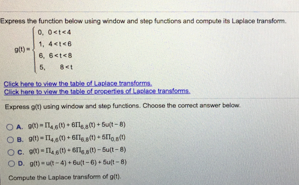 Solved Express The Function Below Using Window And Step 
