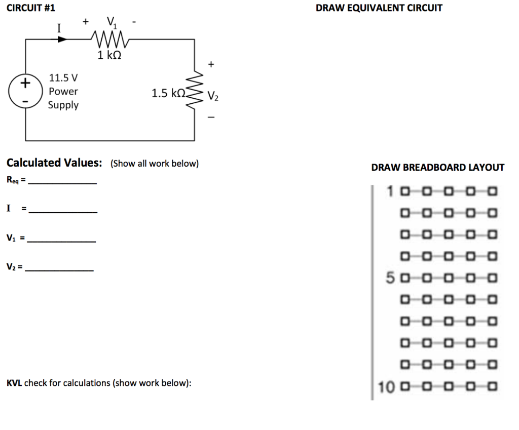 Solved DRAW EQUIVALENT CIRCUIT Supply Calculated Values: | Chegg.com