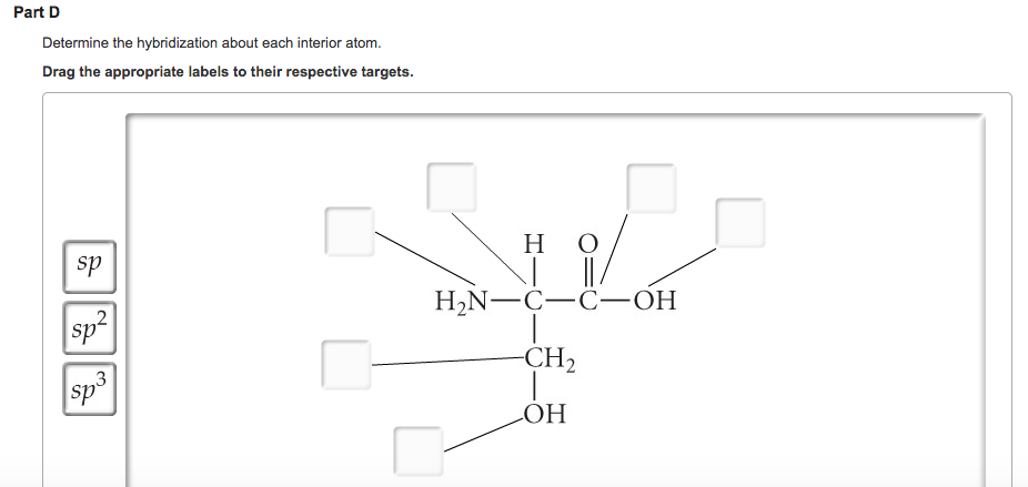 Solved Determine the hybridization about each interior atom. | Chegg.com