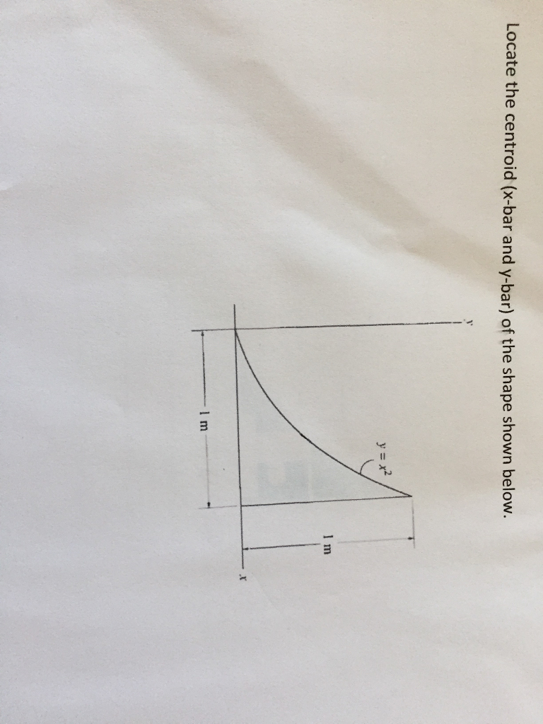 Solved Locate the centroid (x-bar and y-bar) of the shape | Chegg.com